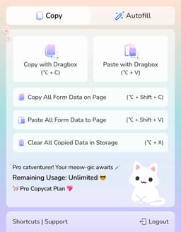 MultiField CopyCat: Extension to Copy & Autofill Web Forms
