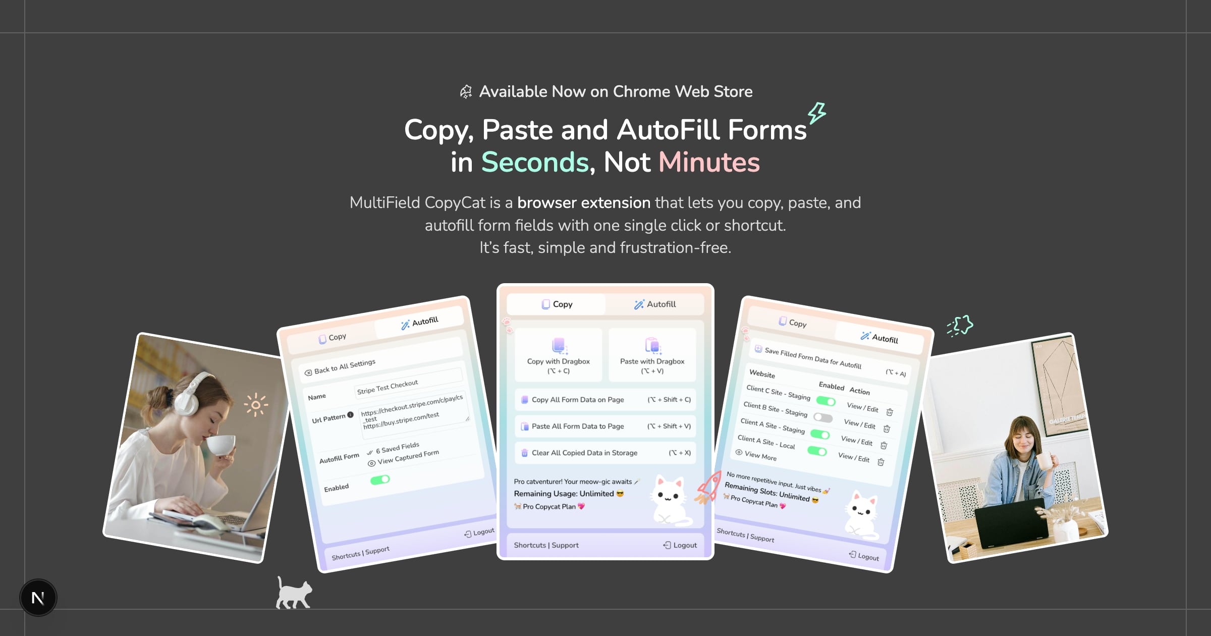 MultiField CopyCat: Extension to Copy & Autofill Web Forms